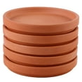 HOOWIFFY Chocolate Red Clay Flower Pot Tray for Indoor Outdoor Use 5Pcs ...