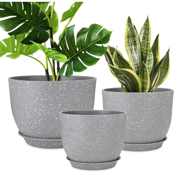 12 inch Large Self Watering Plant Pots, Flower Pots Planters with Multi ...