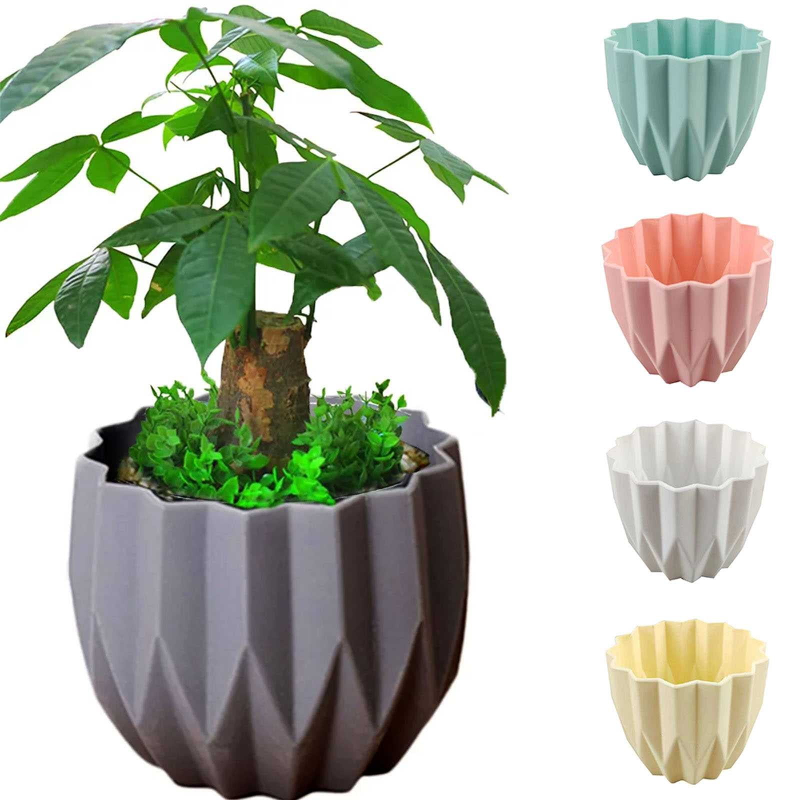 Plant Pots 3.5 Inch Plant for Small House Plants Simple Geometric ...