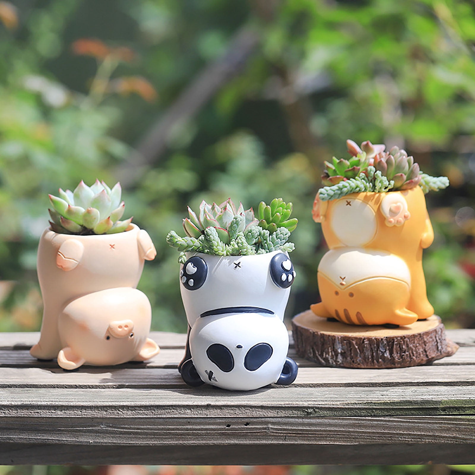 Plant Pots Animals Shaped Resin Succulent Pots Planter Cute Plant Pots ...