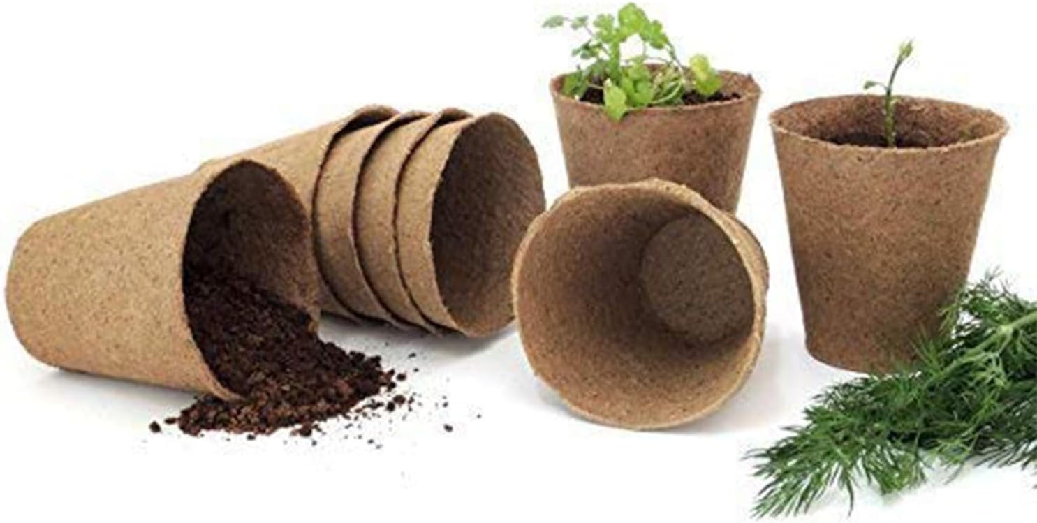Plant Pots,Biodegradable Paper Pots for Seedlings Plants,100 Pcs 3 Inch ...