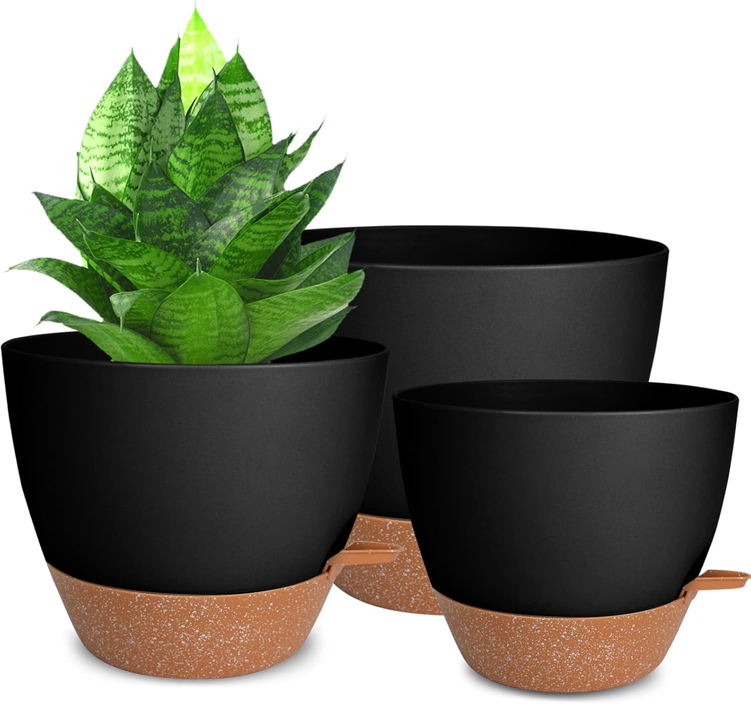 Plant Pots Indoor 7/6.5/6/5.5/5 Inch Self Watering Planters for Indoor ...