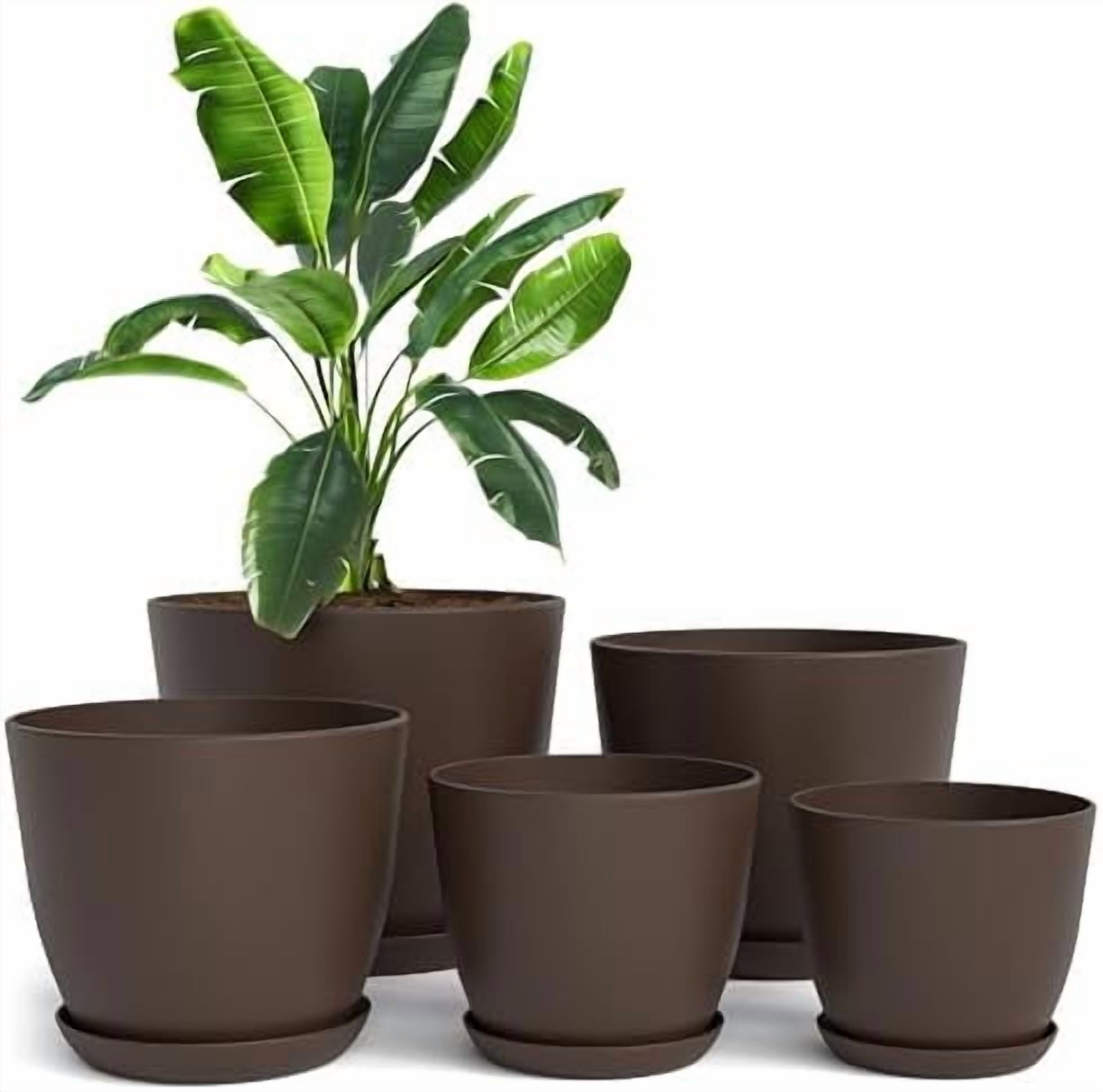 - Plant Pots Indoor with Drainage - 7/6.6/6/5.3/4.8 Inches Garden ...