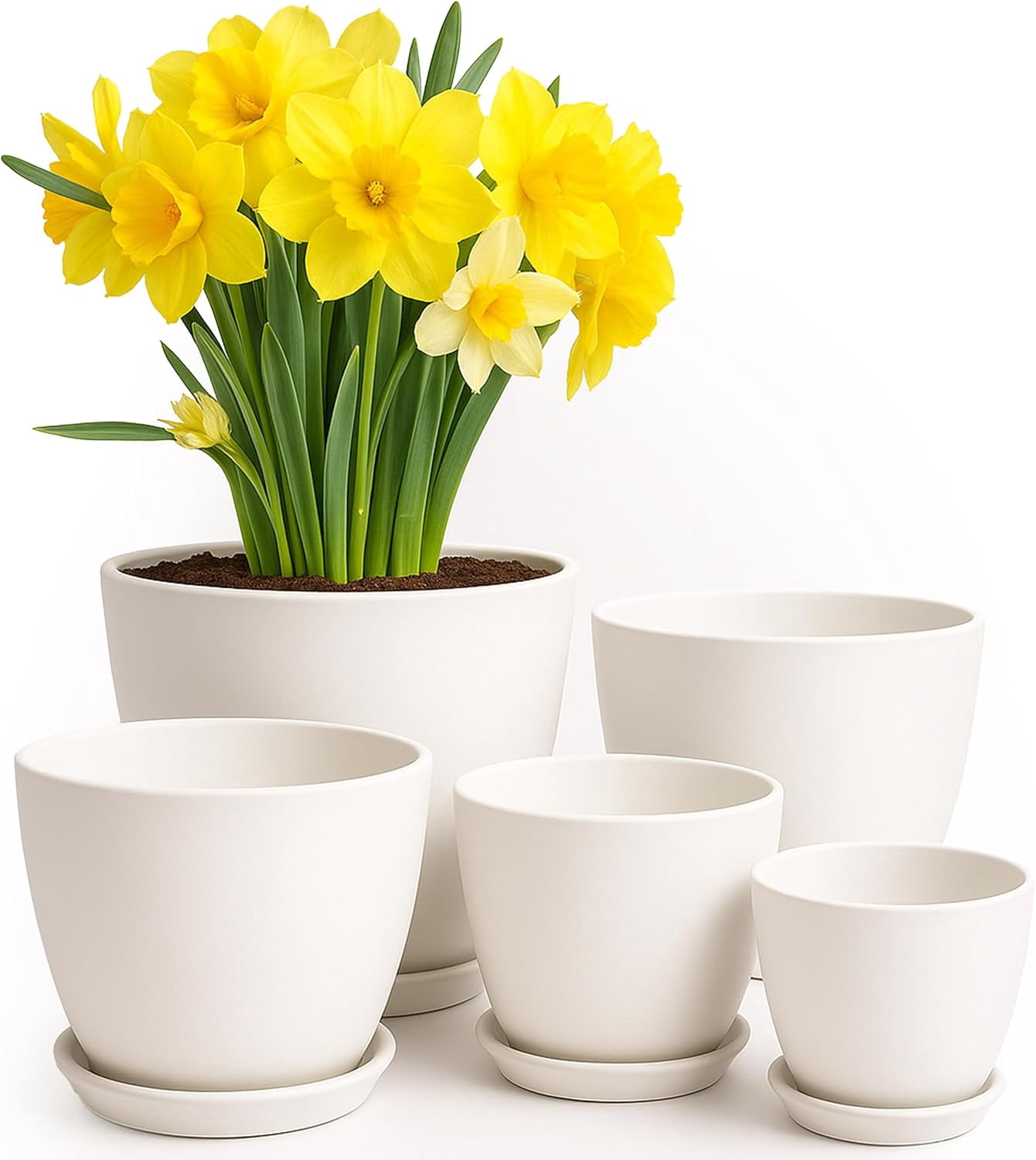 - Plant Pots Indoor with Drainage - Garden Flower Pots for Indoor ...