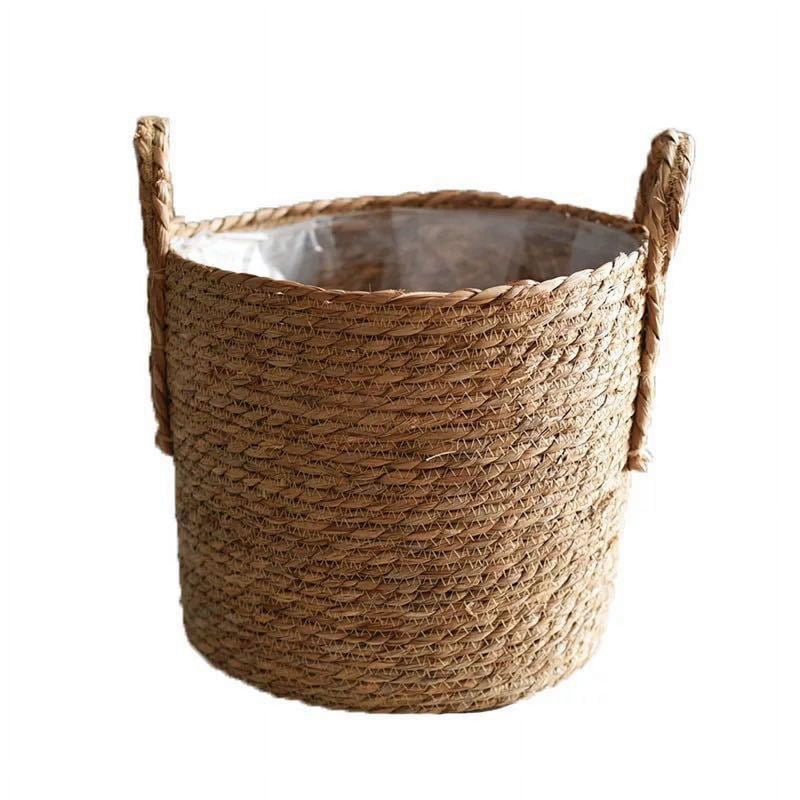 Seagrass Planter Basket, Wicker Plant Pot Cover, Woven Flower Vase ...
