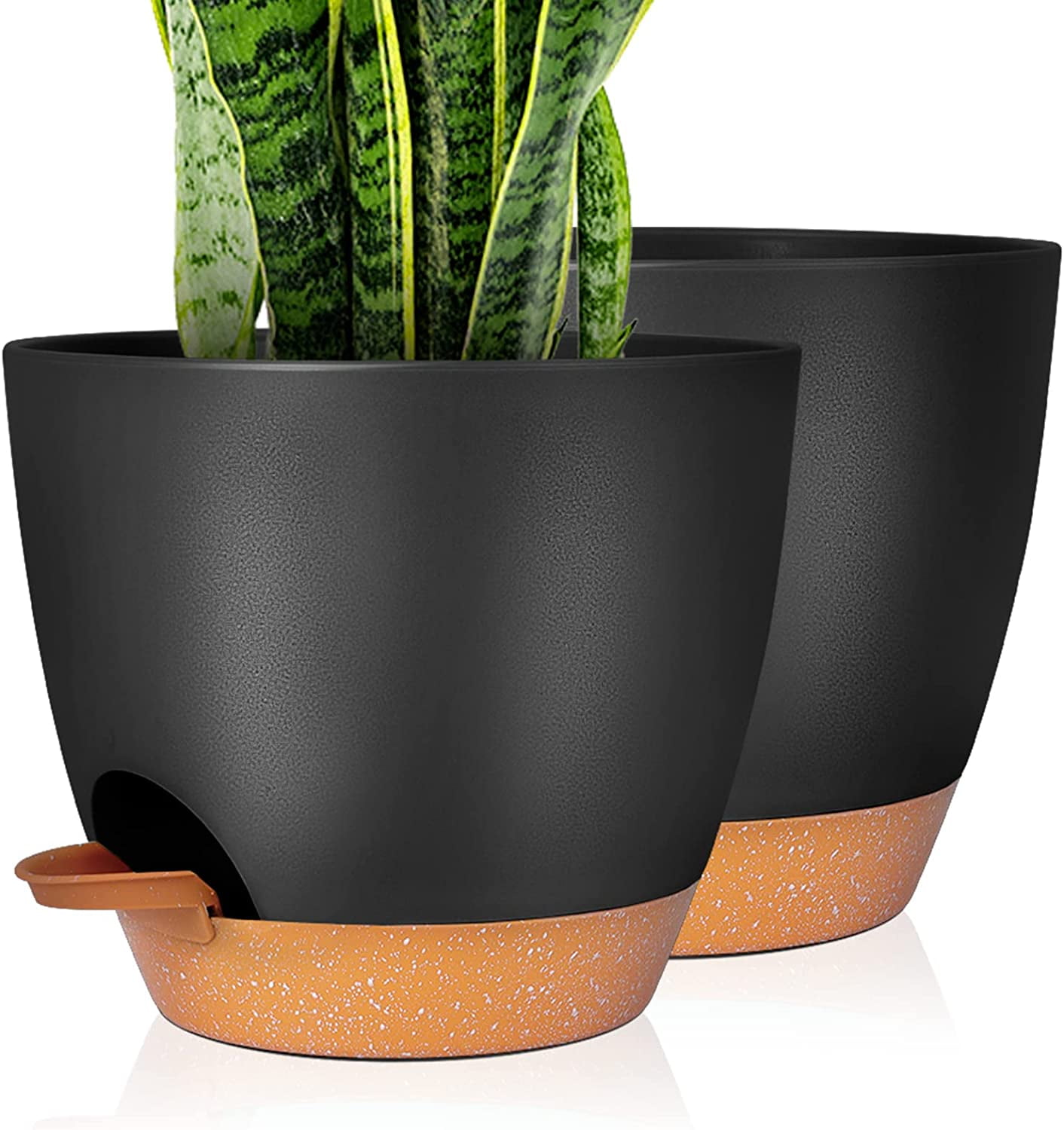 Plant Pots Set of 2 Pack 8 inch,Planters for Indoor Plants with ...