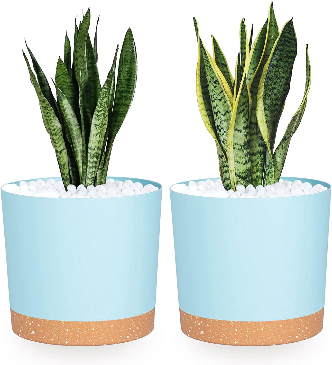Plant Pots Set of 2 Pack 8 inch,Planters for Indoor Plants with ...