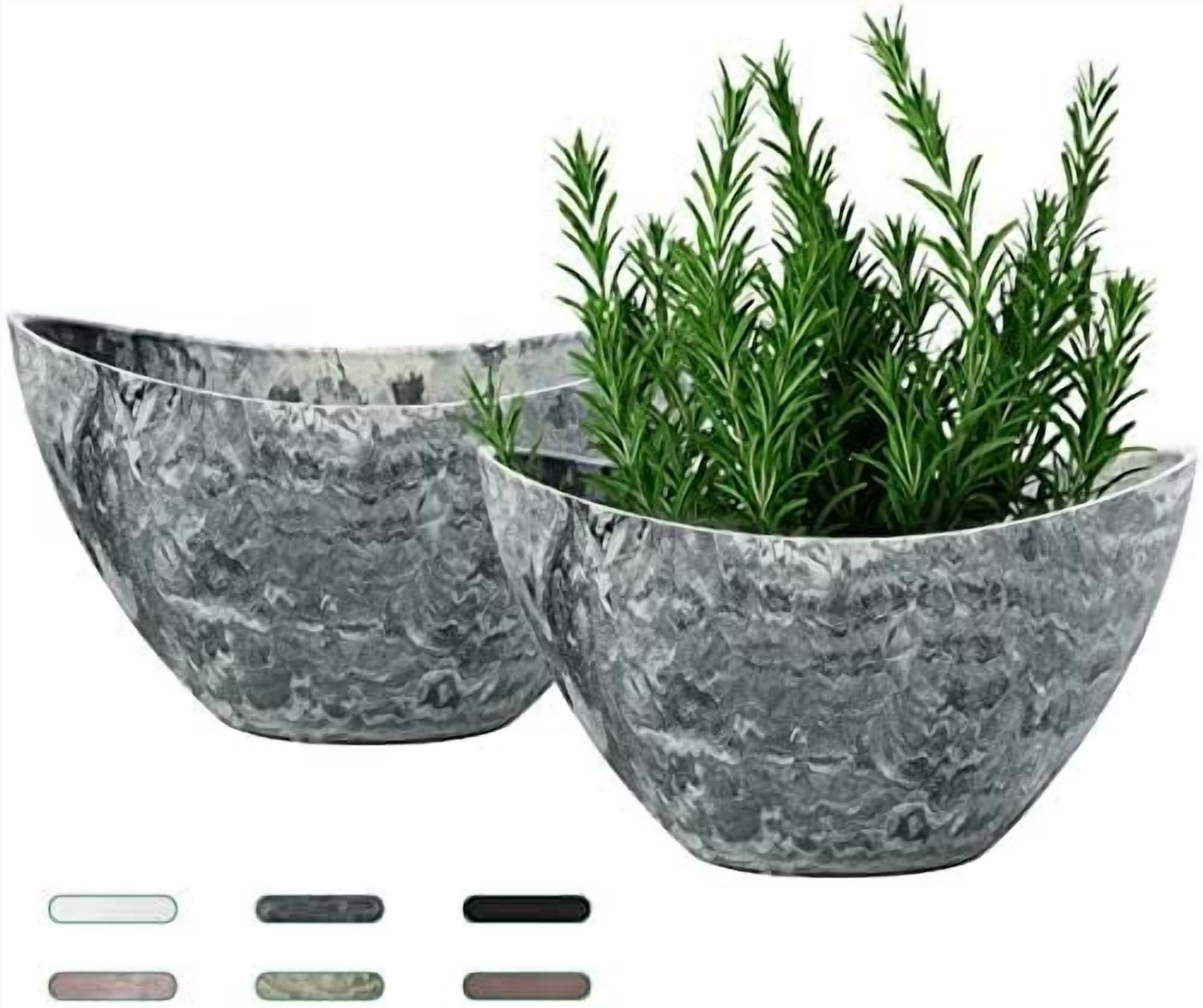 Plant Pots with Drainage Holes, 12 Inch Large Planters for Indoor ...