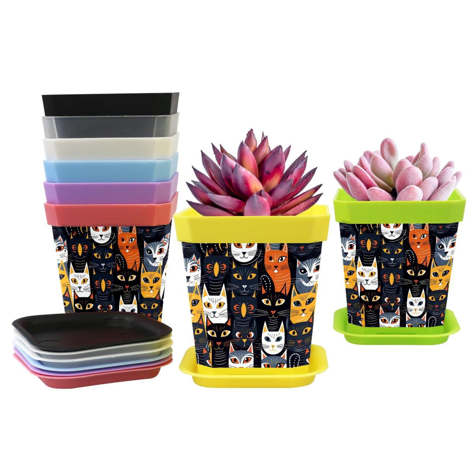 Plant Pots with Drainage - Home Decor Flower Pots for Indoor Planter ...