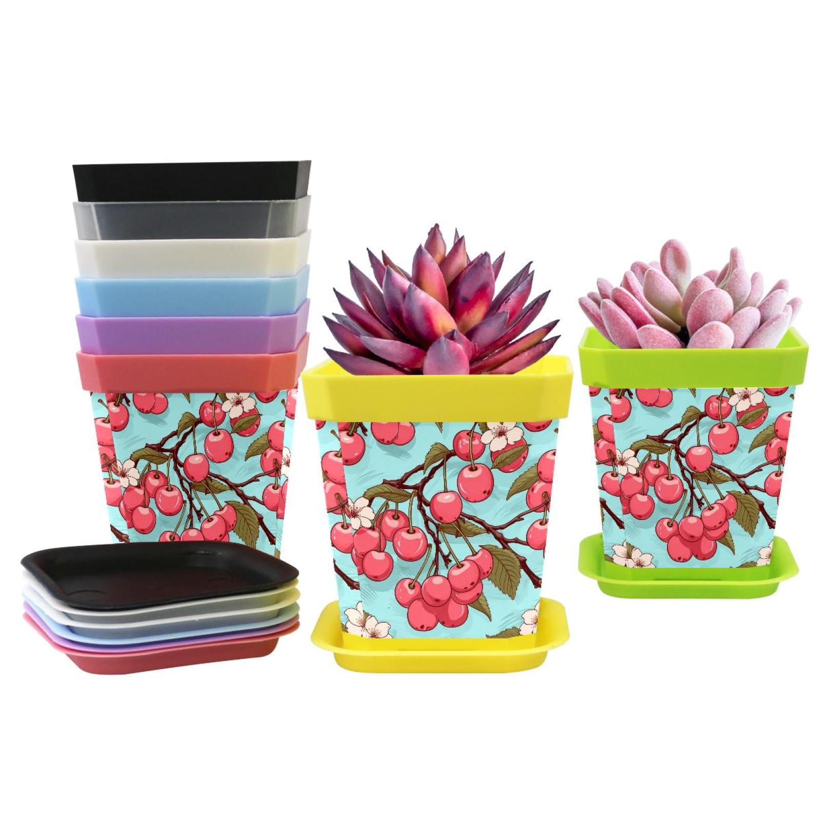 Plant Pots with Drainage - Home Decor Flower Pots for Indoor Planter ...