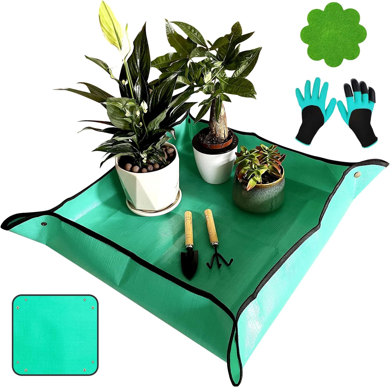 Plant Potting Mat Repotting Mat 39.4 * 39.4 Inch,Large Gardening Mat ...
