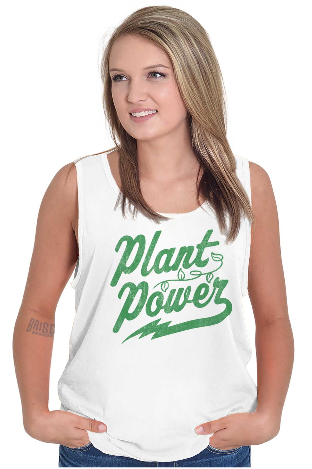 Plant Power Vegetarian Vegan Workout Tank Top T Shirts Men Women Brisco ...
