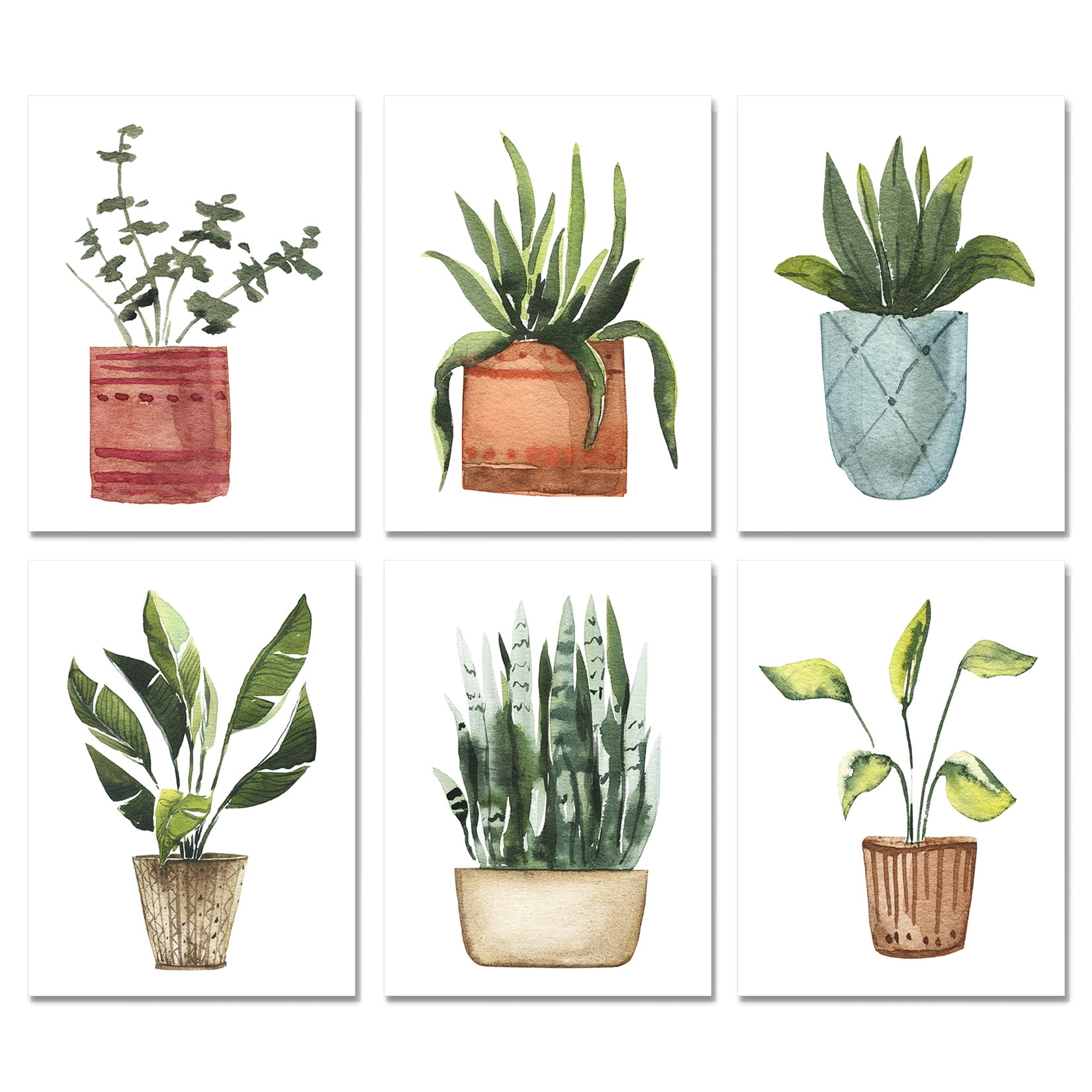 Plant Prints Wall Art Poster Boho Decor for Living Room, 8x10 Unframed ...