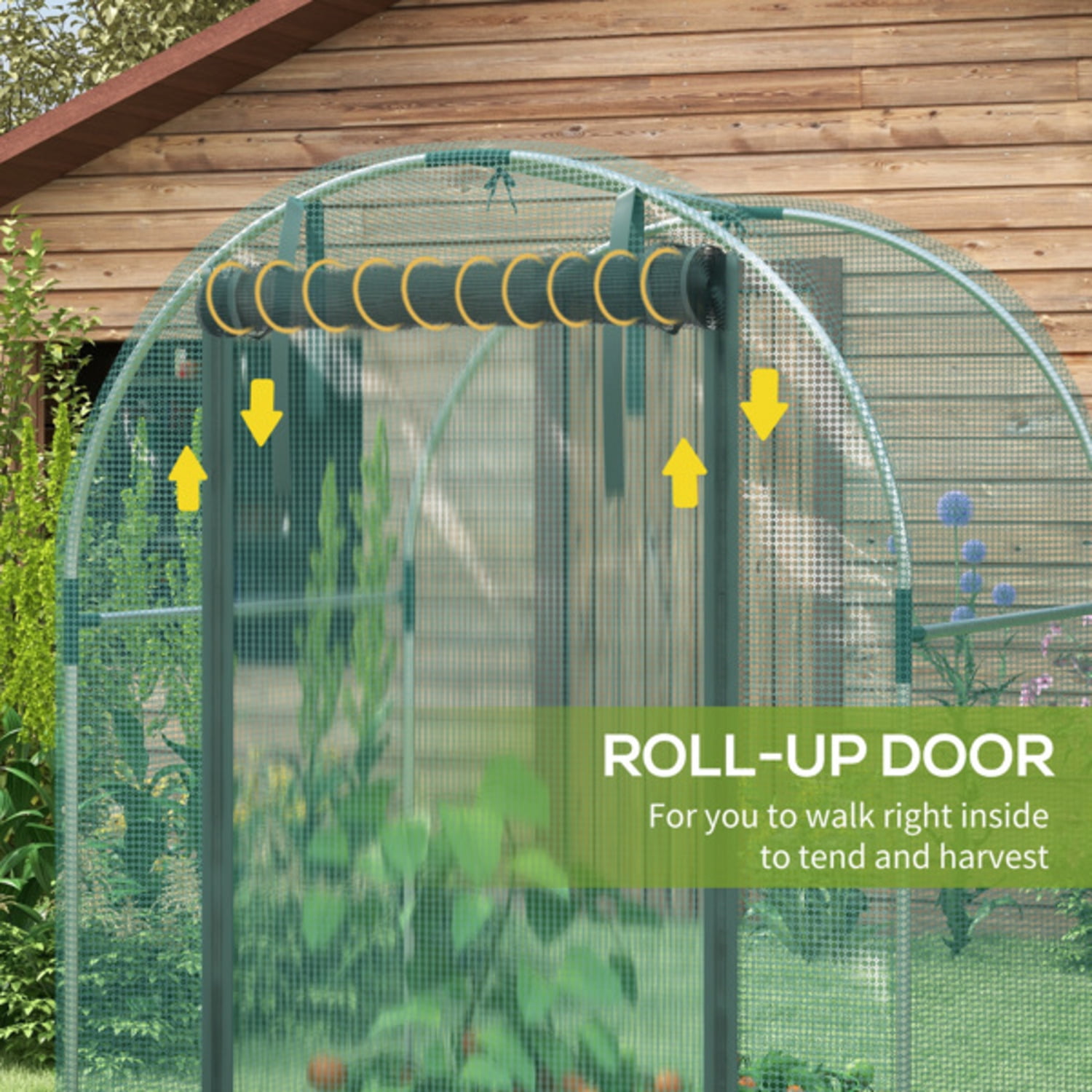 Plant Protection Tent with Zippered Door Pop up Greenhouse Tent Cover ...