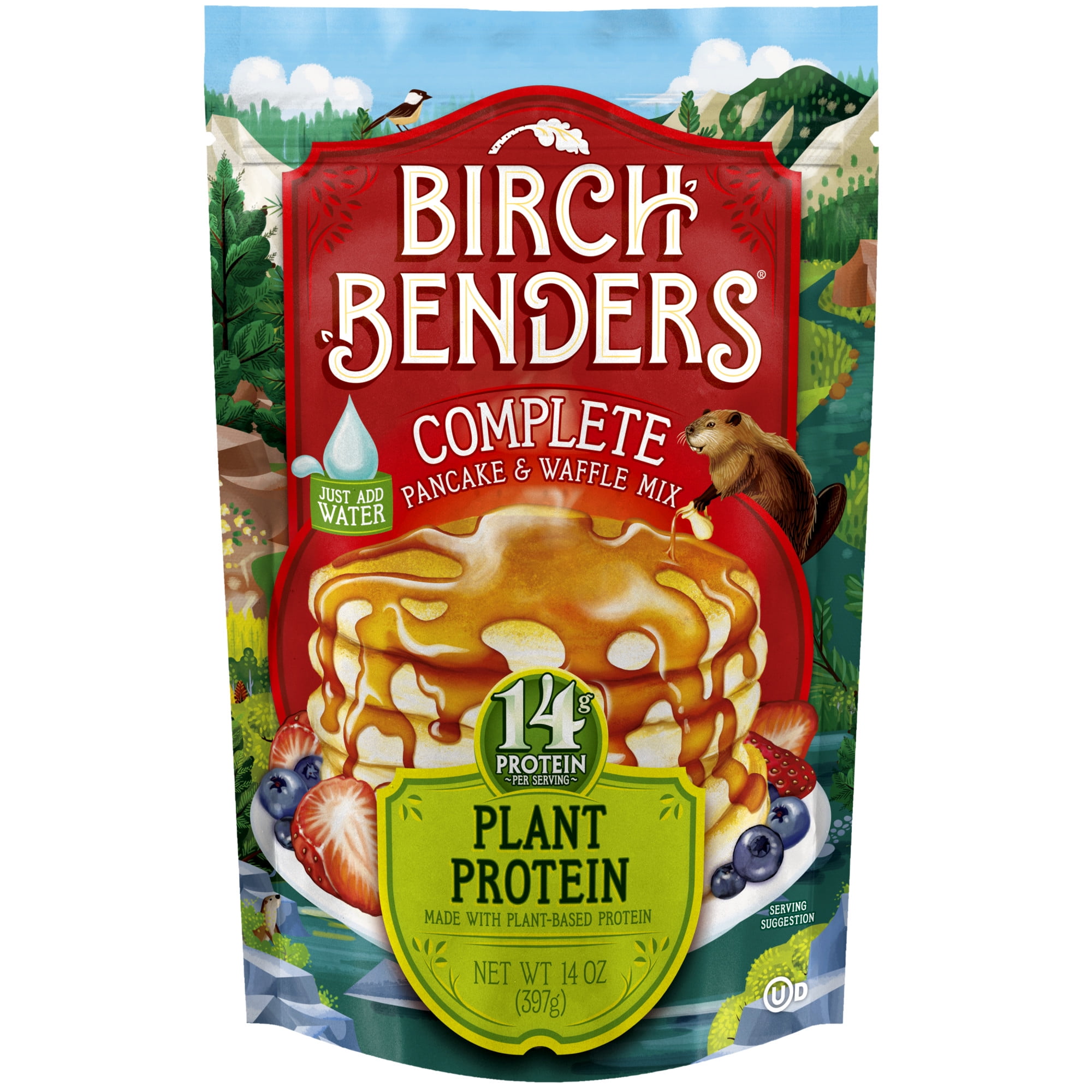 Birch Benders, Plant Protein Pancake & Waffle Mix, 14oz, Vegan ...