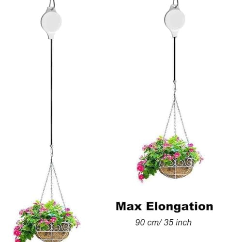 Plant Pulleys for Hanging Plants Heavy Duty, 2pcs Retractable Plant ...