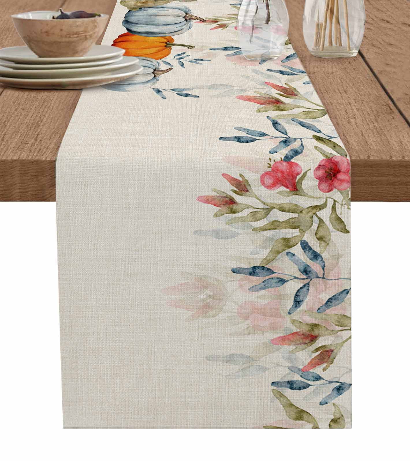 Plant Pumpkin Rabbit Grain Table Runner ration Home r Dinner Table ration Table r - Walmart.com