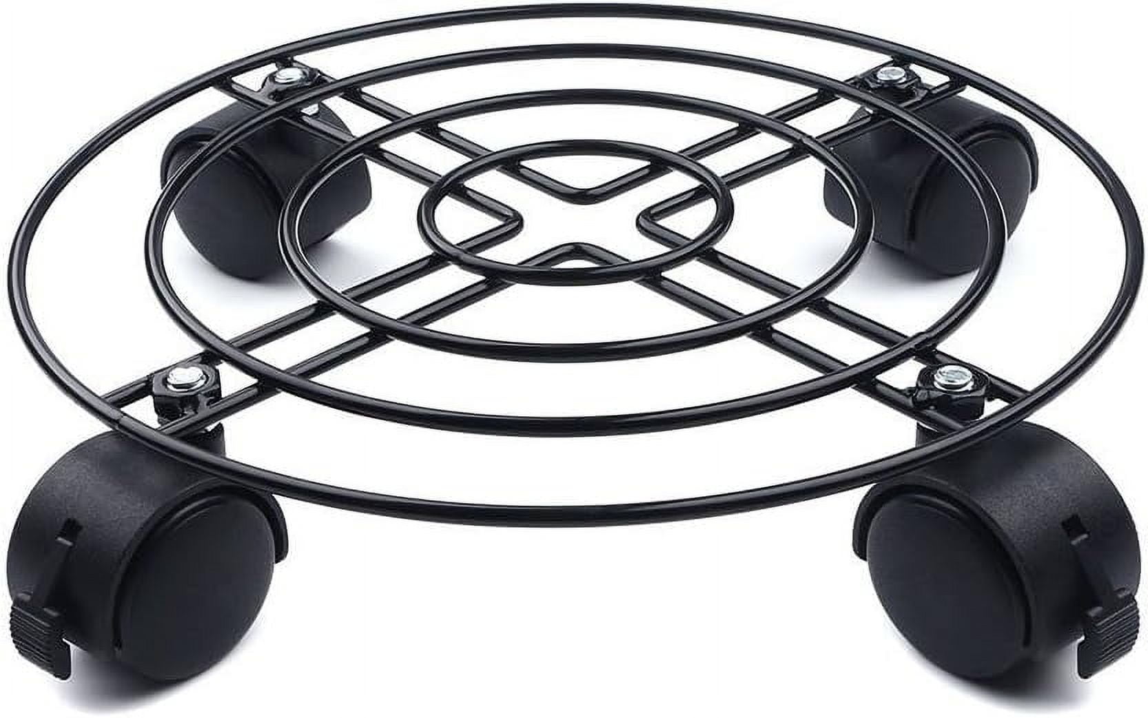 Plant Racks Round Plant Pot Caddy Mover Trolley Flowerpot Base Plant ...