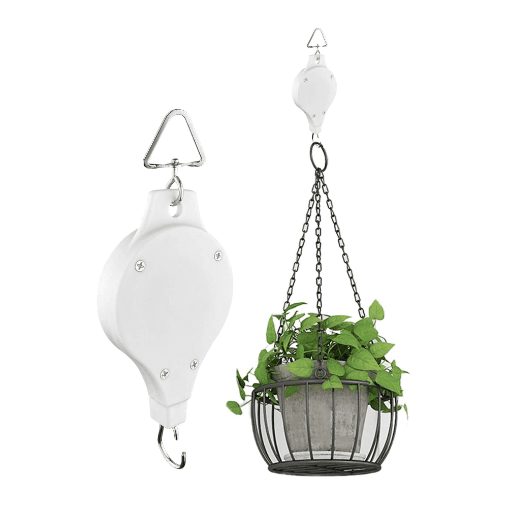 Plant Retractable Pulley, Hanger Hanging Planters Flower Basket Hook ...