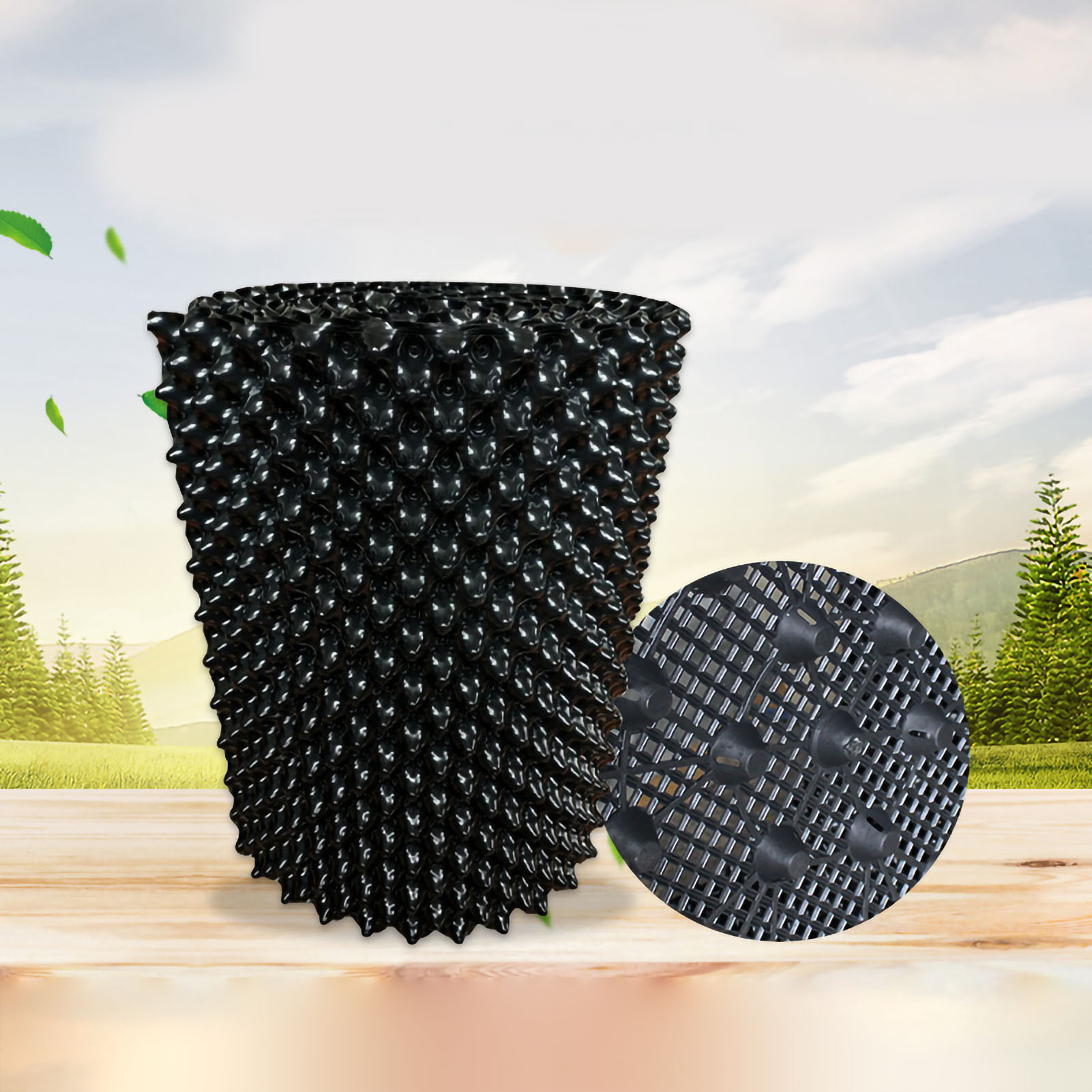 Plant Root Controller Drainage Breathable Foldable Black Plant Rooter ...