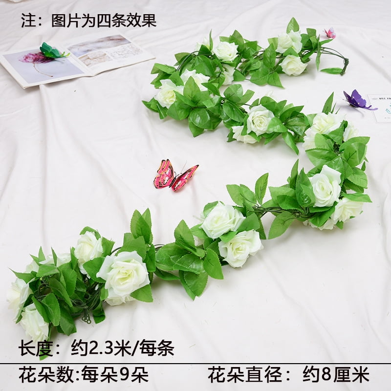 Plant Rose Fake Flower Rattan Wedding Arch Stair Handrail Air ...