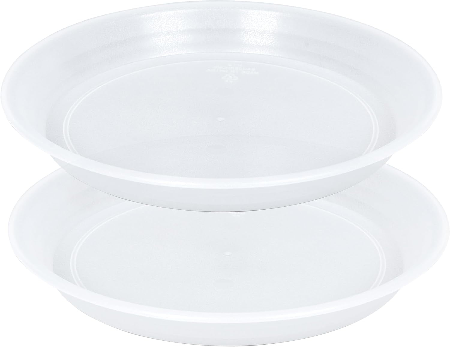 Plant Saucer 2 Pack of 8 inch, Clear Plastic Flower Planter Saucers and ...