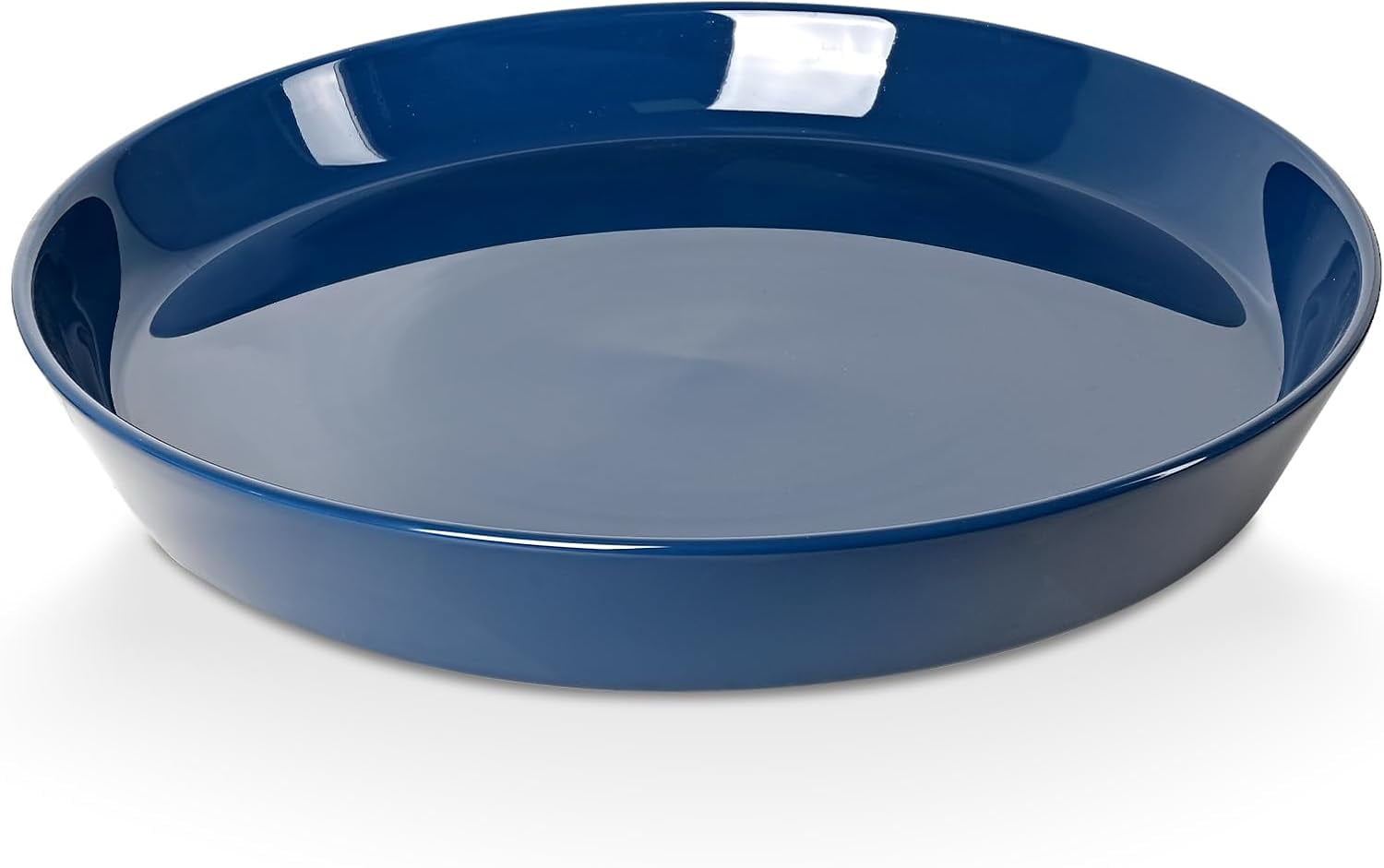 Plant Saucer Blue Ceramic Deep Pot Tray - 1 Pack 11.5 inch, Planter ...