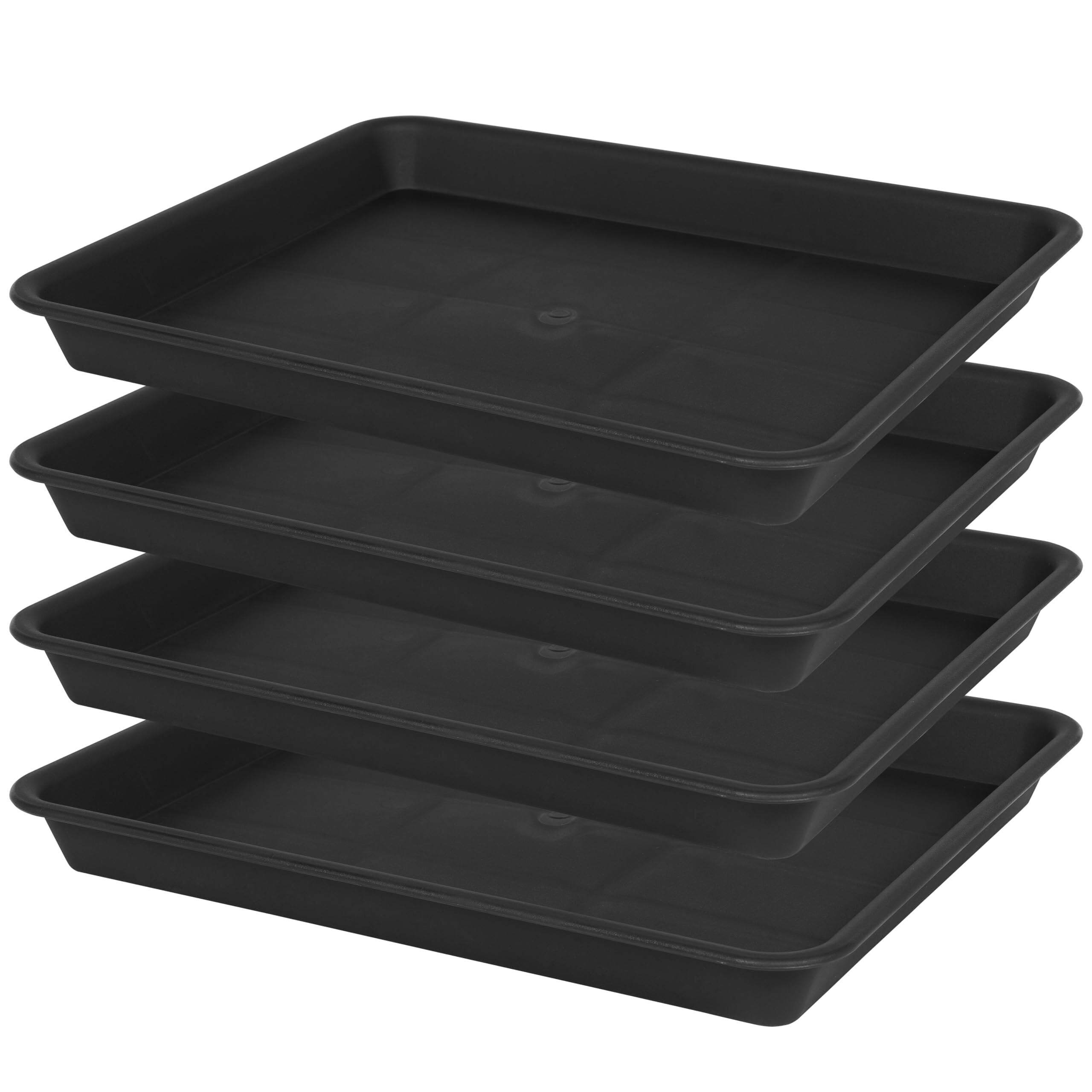 Plant Saucer Growing Trays, Seed Starter Tray, 14"x11", Heavy Sturdy ...