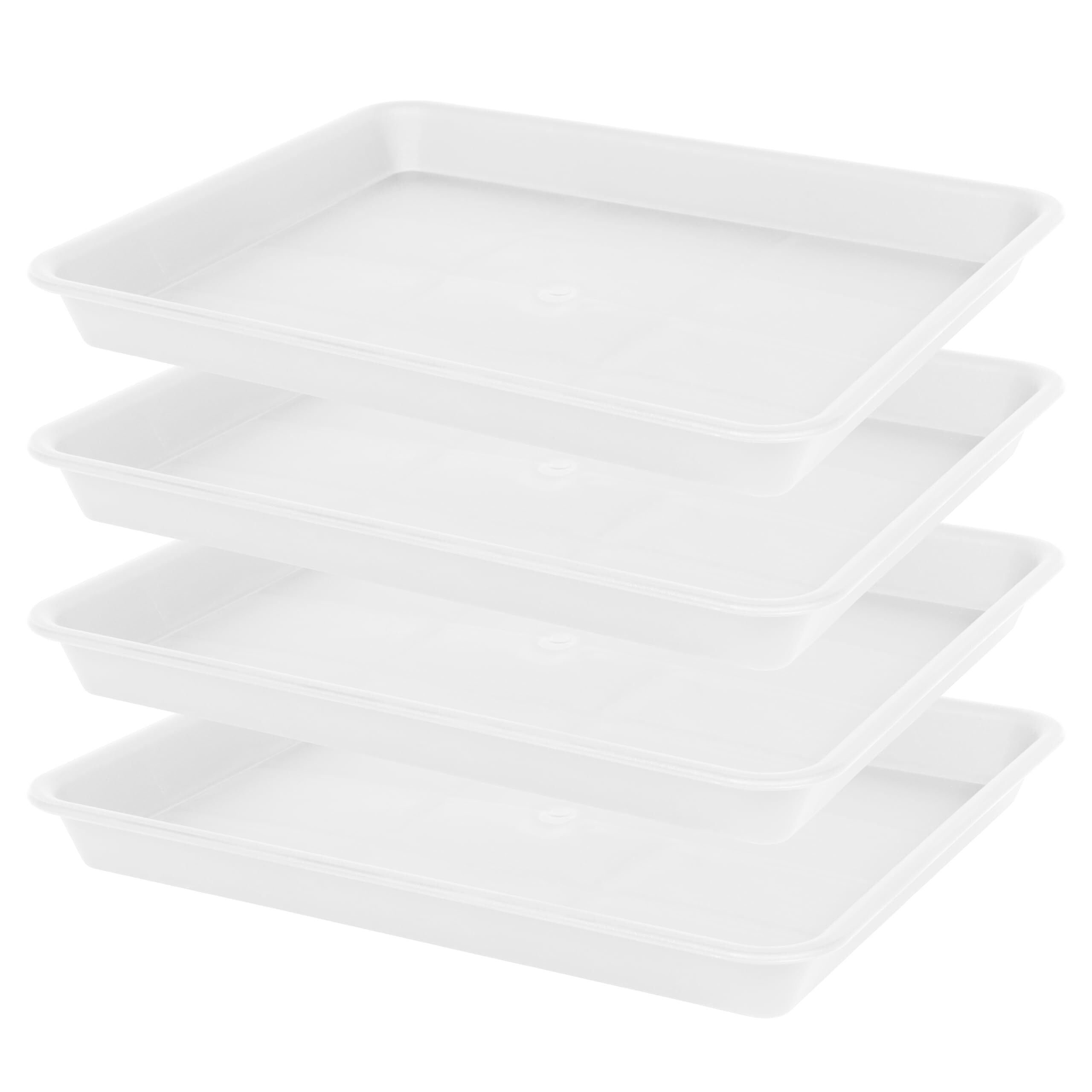 Plant Saucer Growing Trays, Seed Starter Tray, 14"x11", Heavy Sturdy ...