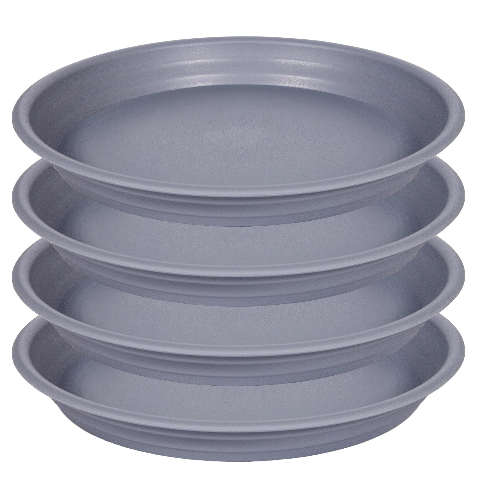 Plant Saucer Pot Tray 14 inch, 4 Packs Plastic Flower Planter Saucers ...
