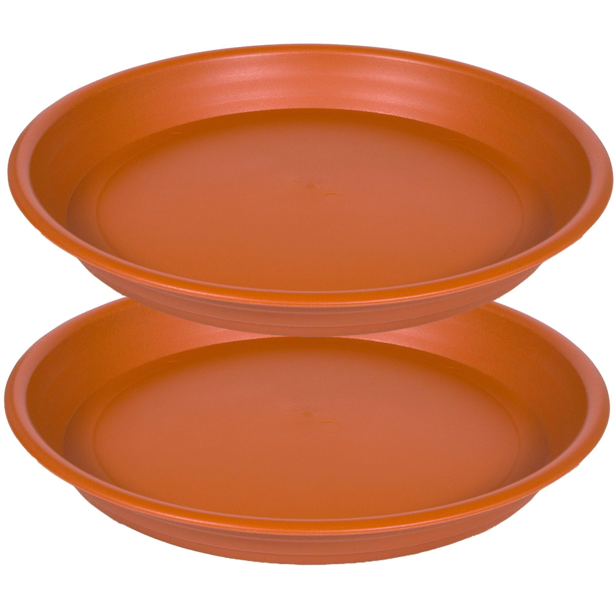 Plant Saucer Pot Tray 14 inch, 4 Packs Plastic Flower Planter Saucers ...