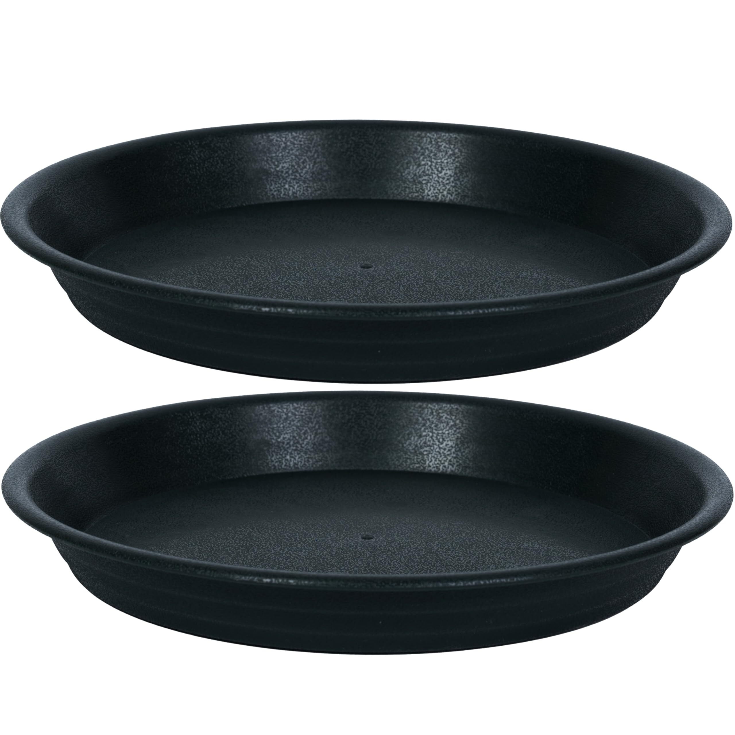 Plant Saucer Pot Tray 4 6 8 10 12 14 16 18 inch, 6 Packs Plastic Flower ...