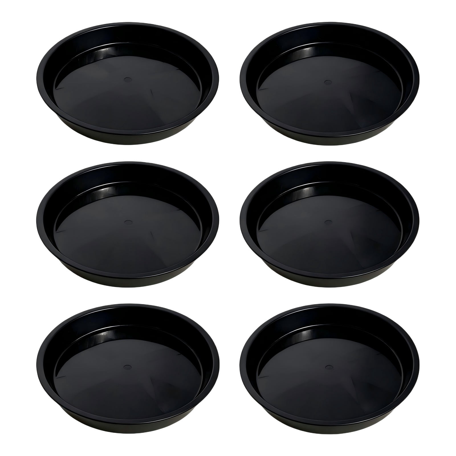 Plant Saucer Pot Tray 8 inch, 6 Packs Plastic Flower Planter Saucers ...