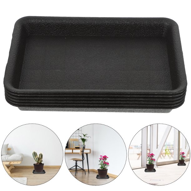 Plant Saucers,6Pcs Rectangular Plant Saucers Plastic Plant Saucers ...