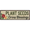 Plant Seeds Grow Blessings Garden Patio Wall Decor 6x18 Metal Sign ...