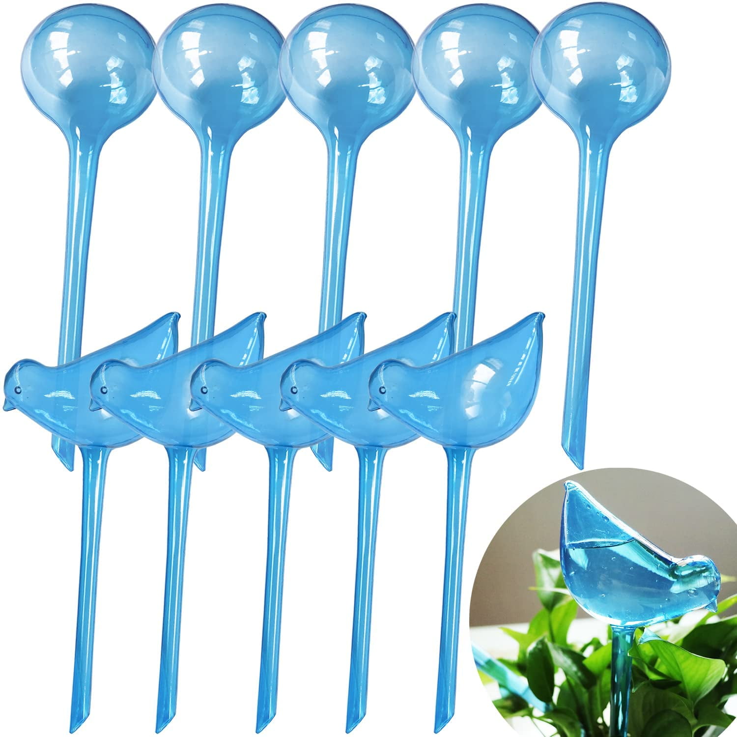 Plant Self-Watering Bulbs, 10pcs Self Watering Planter Insert, Flower ...