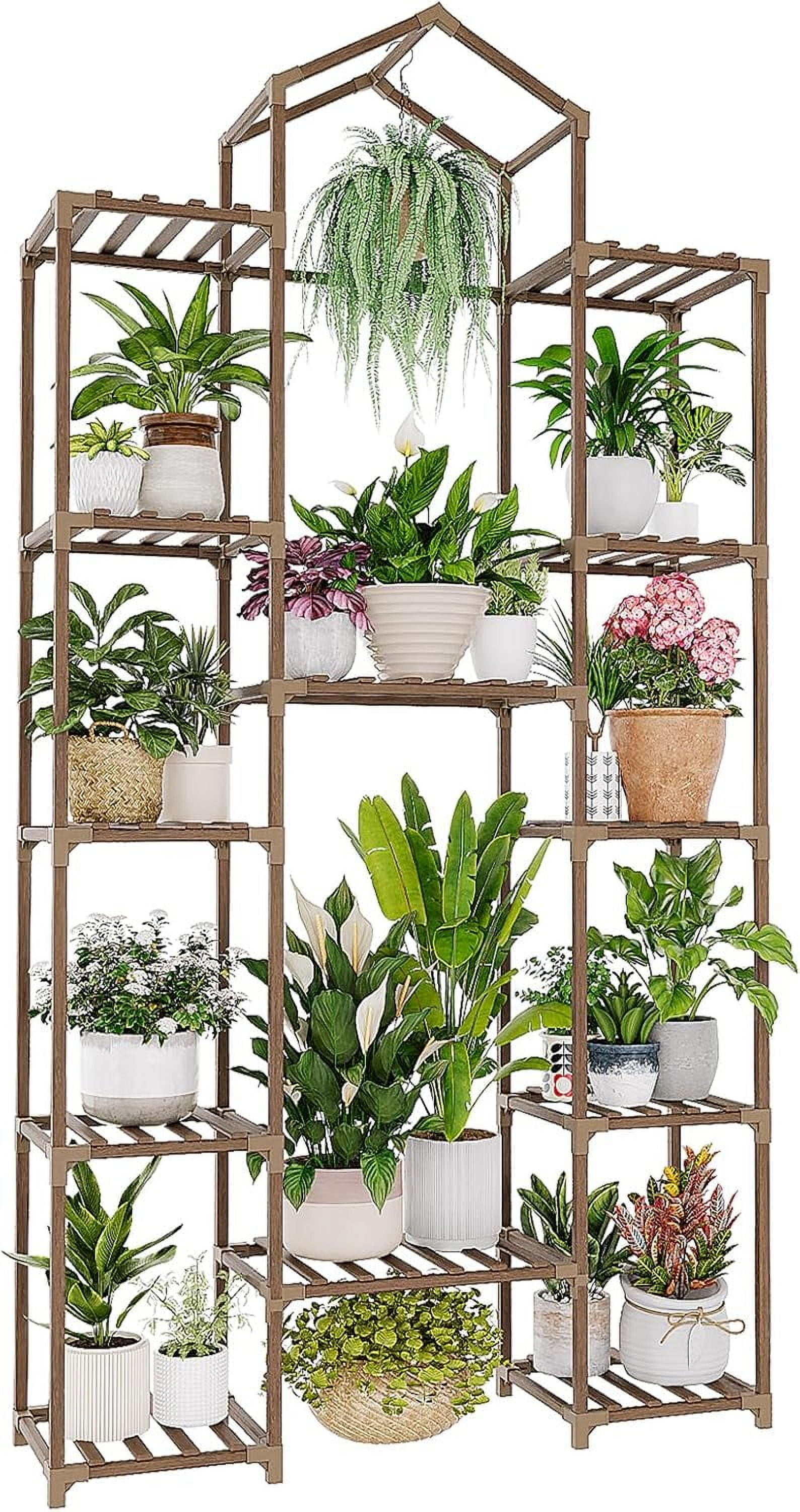 Plant Shelf Large Plant Stand Indoor Outdoor Tall Plant Table Wood ...
