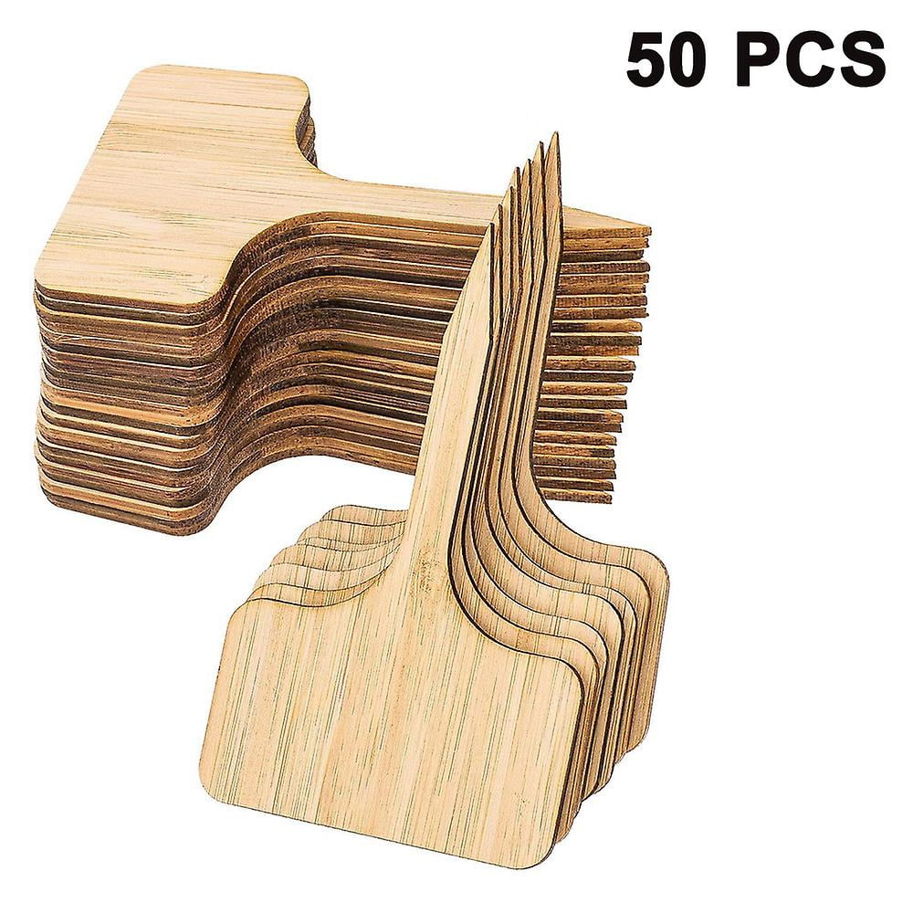 Plant Signs Bamboo, T-shape Plant Plug Labeling Stick-in Labels For ...