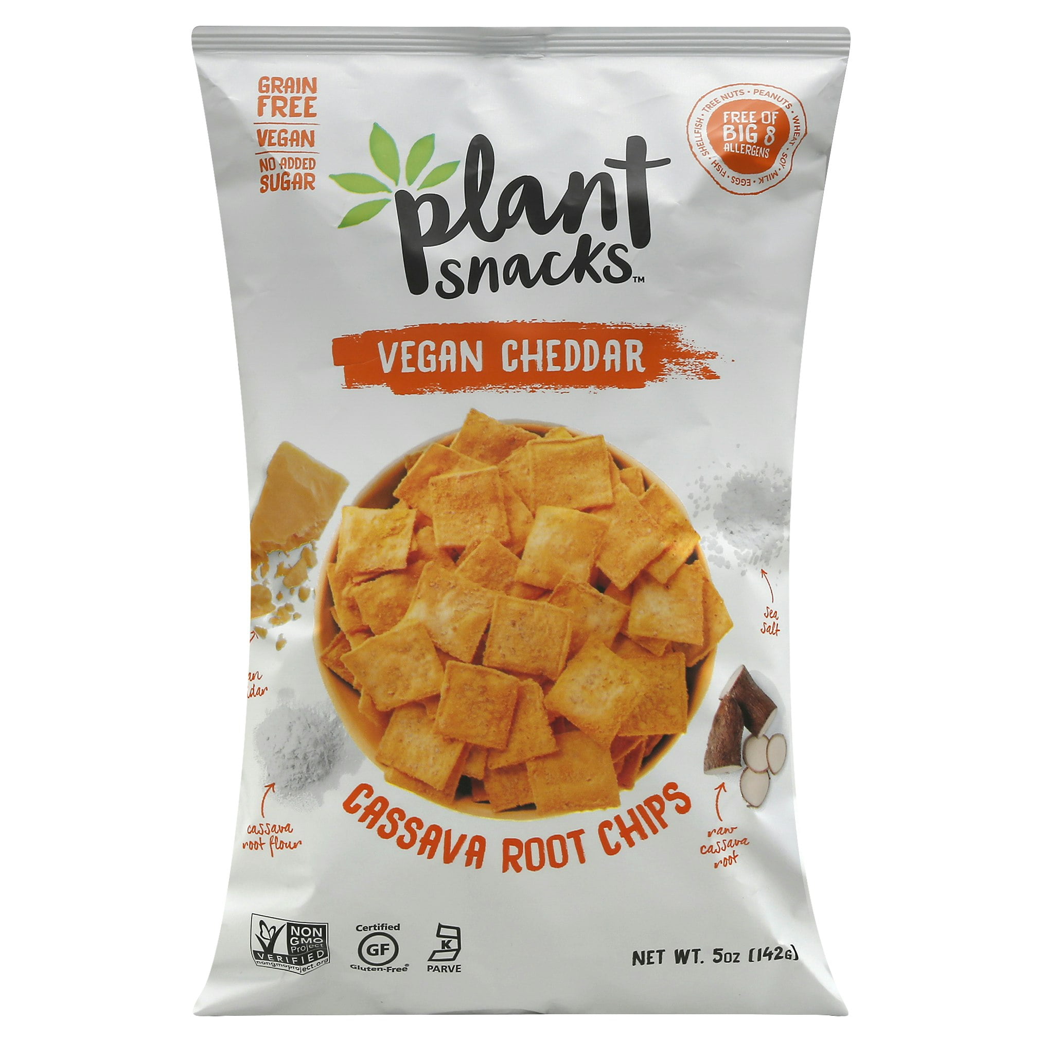 Plant Snacks Brand Chips Cassava Root Cheddar (Pack of 12) - Walmart.com