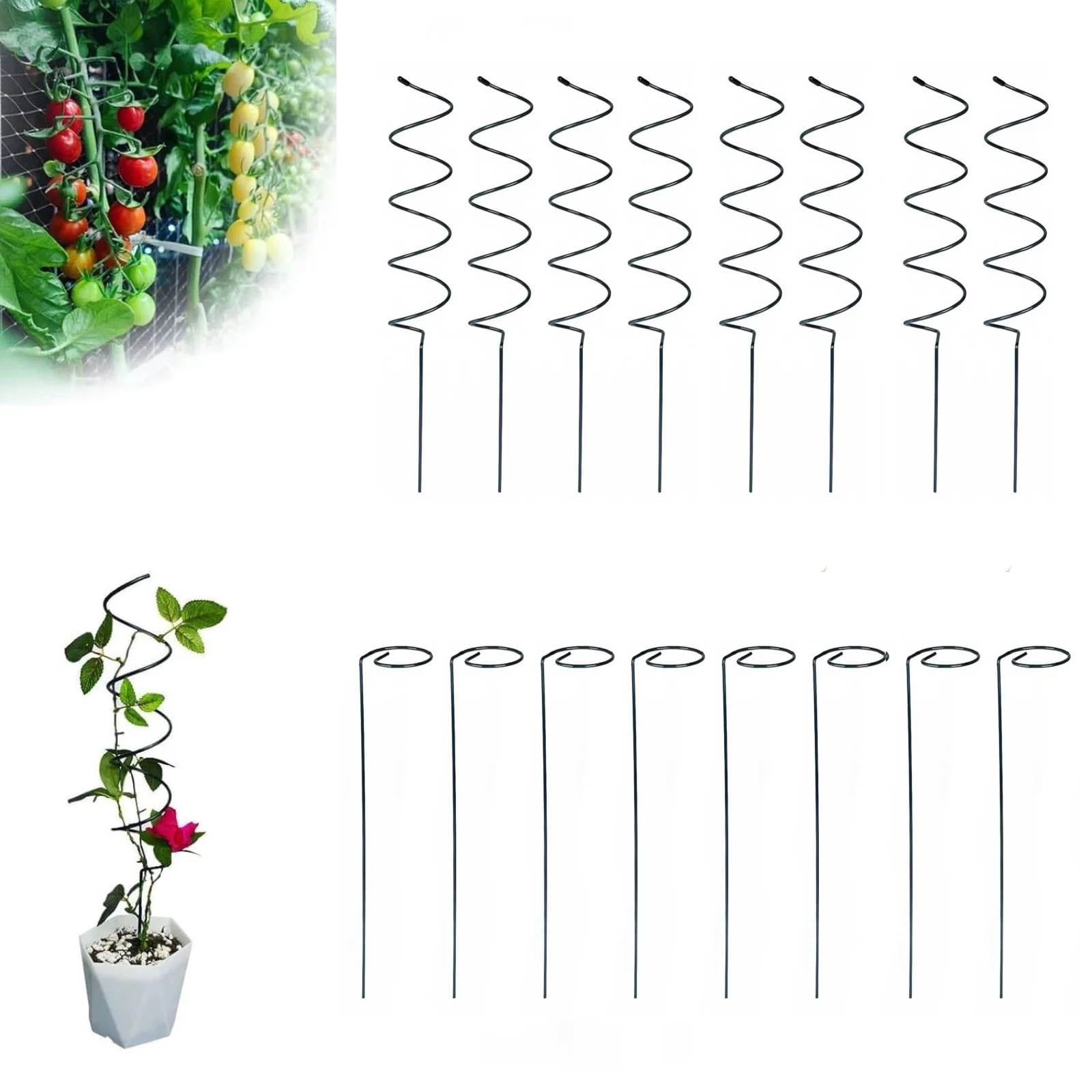 Plant Stakes 16 Inch Plant Support Stakes Sticks,Flower Stakes for ...