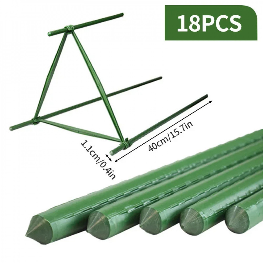 Plant Stakes Garden Flower Climbing Vine Rack Pillar Plastic Coated ...