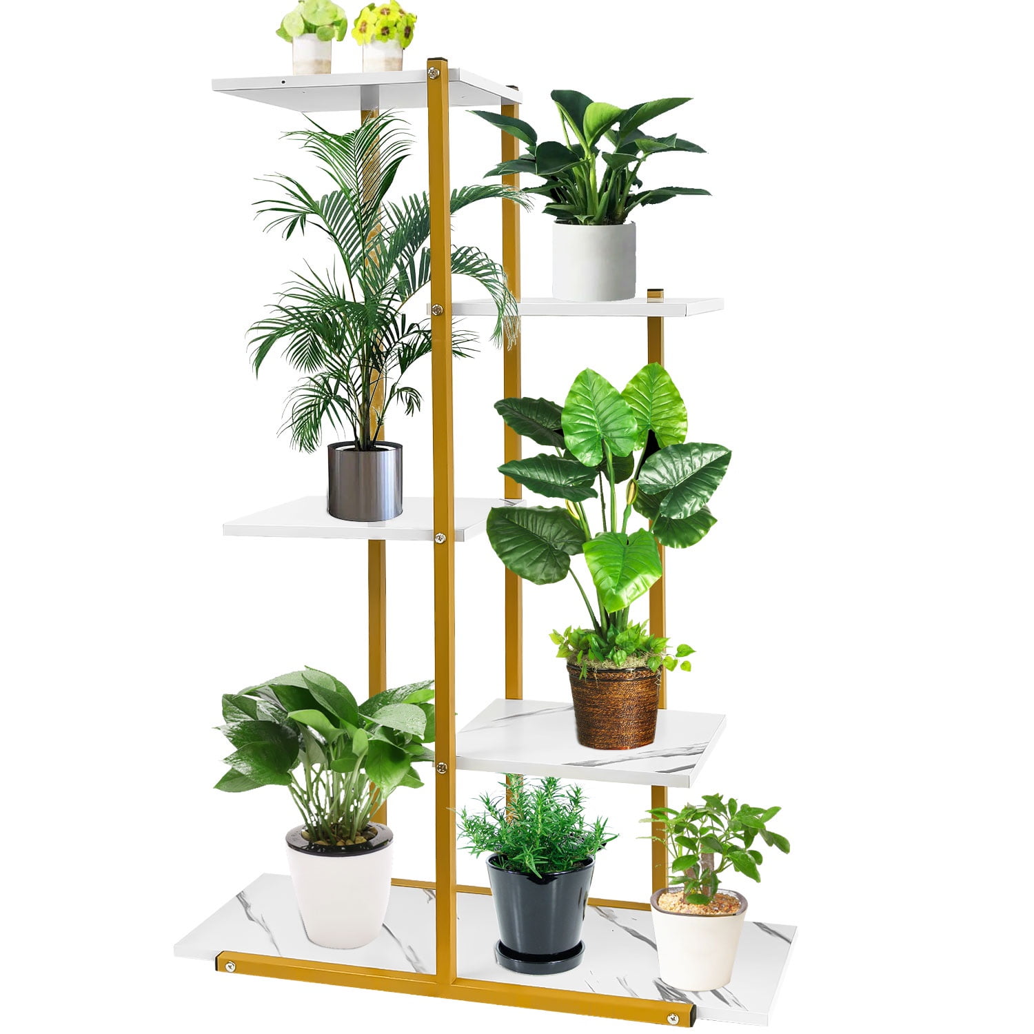 HadinEEon Plant Stand, 4 Tier 5 Potted Planter Rack Storage Organizer ...