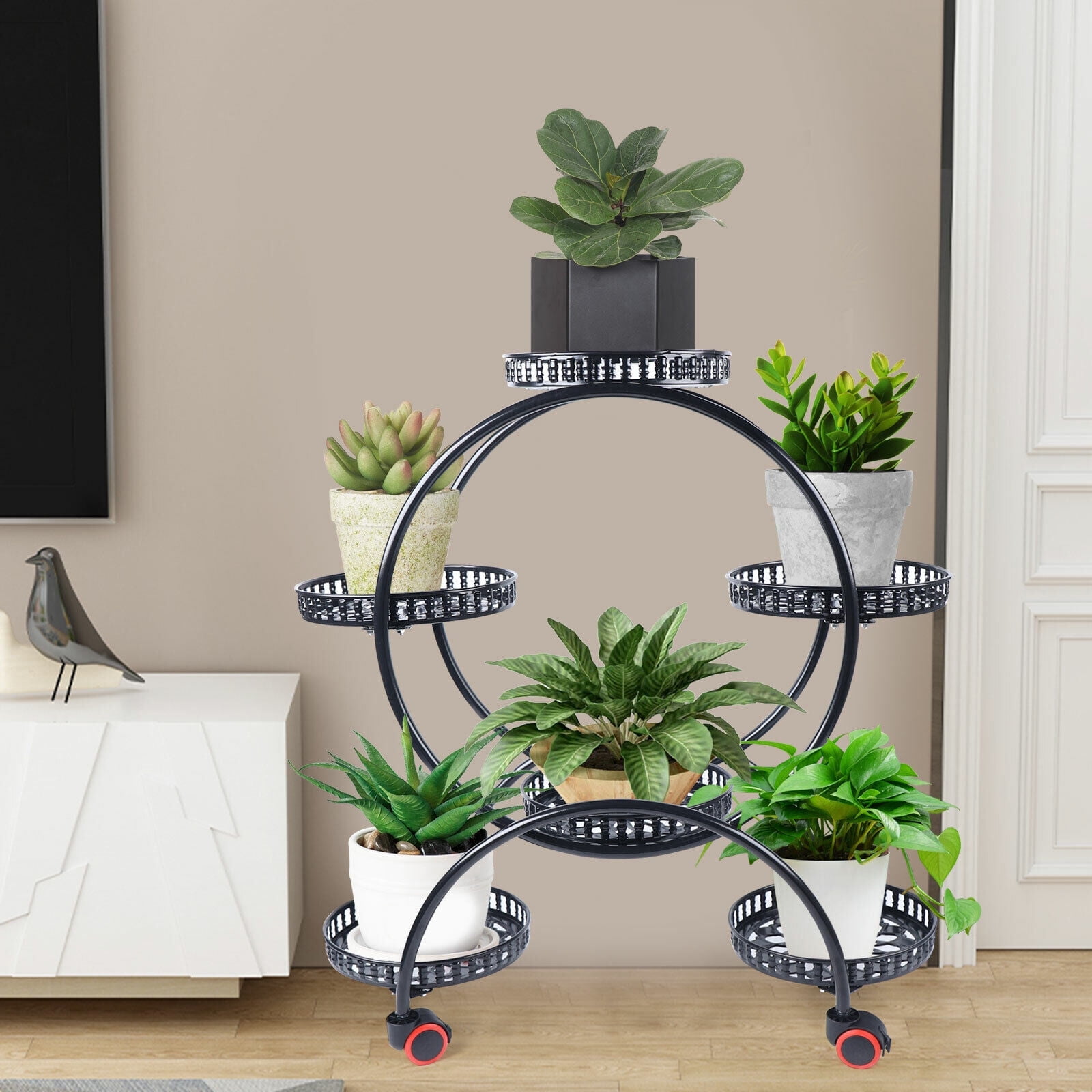 Plant Stand, 4 Tier Metal Plant Display Rack Heavy Duty Garden ...