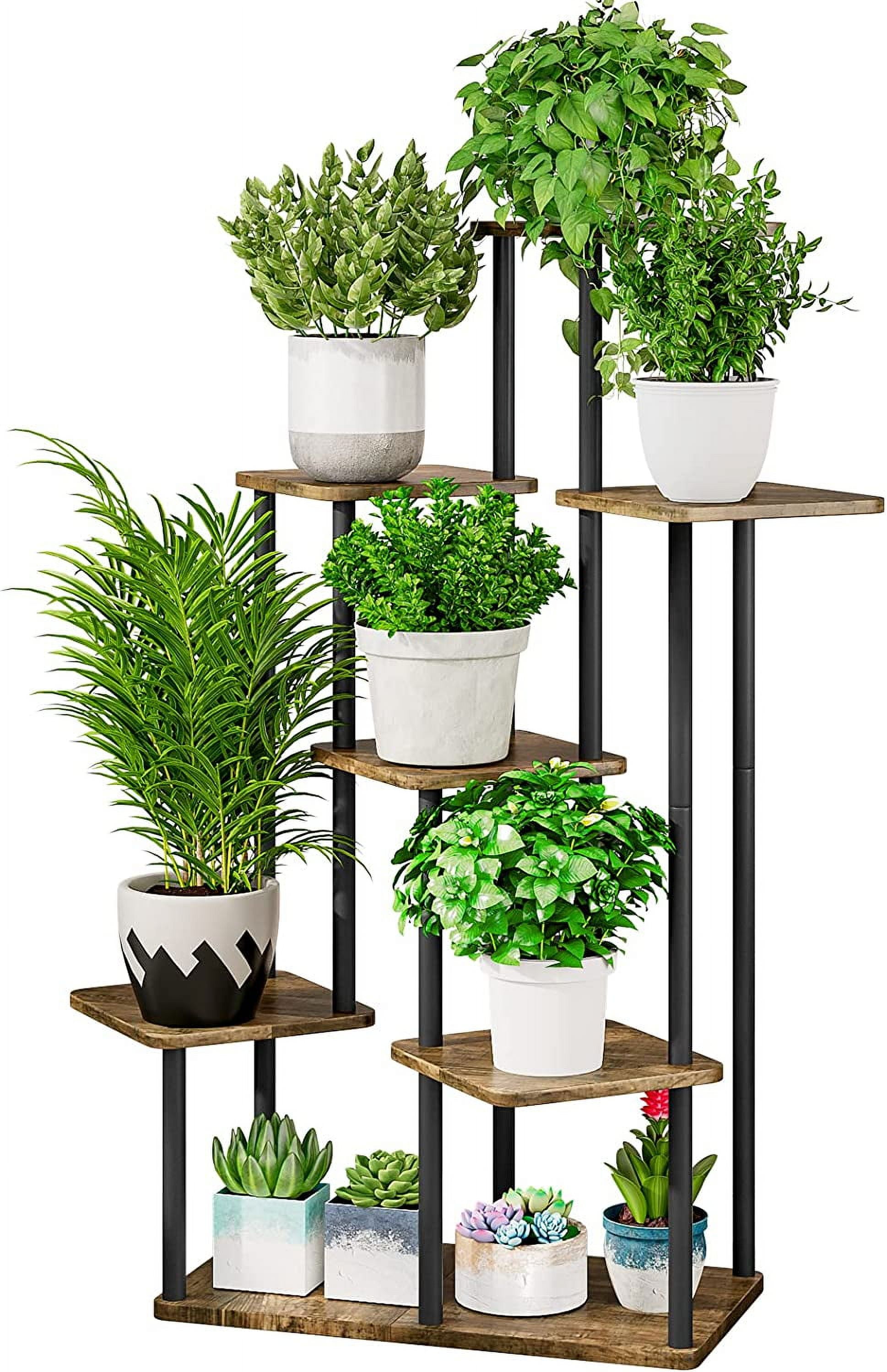 Plant Stand 7 Tier Indoor Metal Flower Shelf for Multiple Plants Corner ...