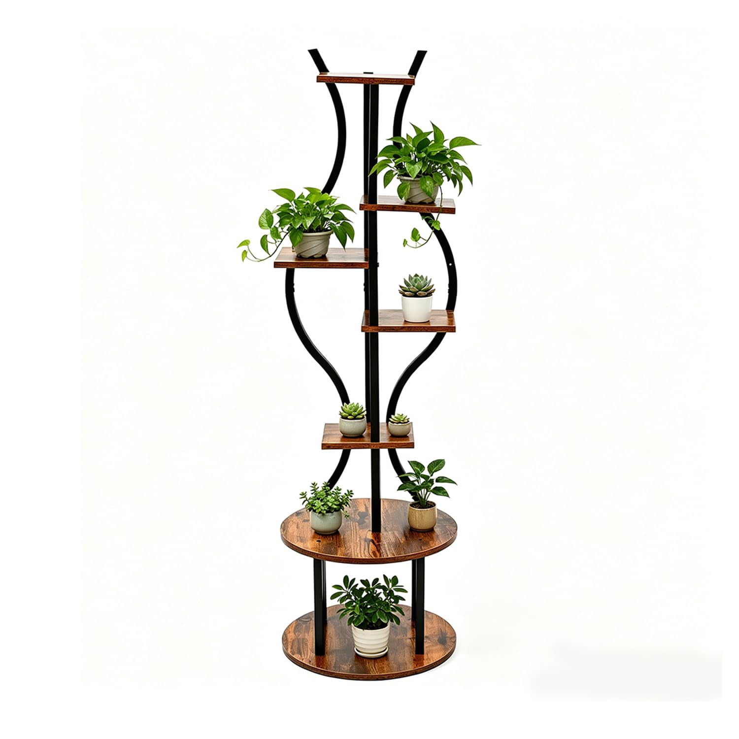Plant Stand,7 Tier Indoor Plant Stand with Adjustable Foot Pads & Anti ...