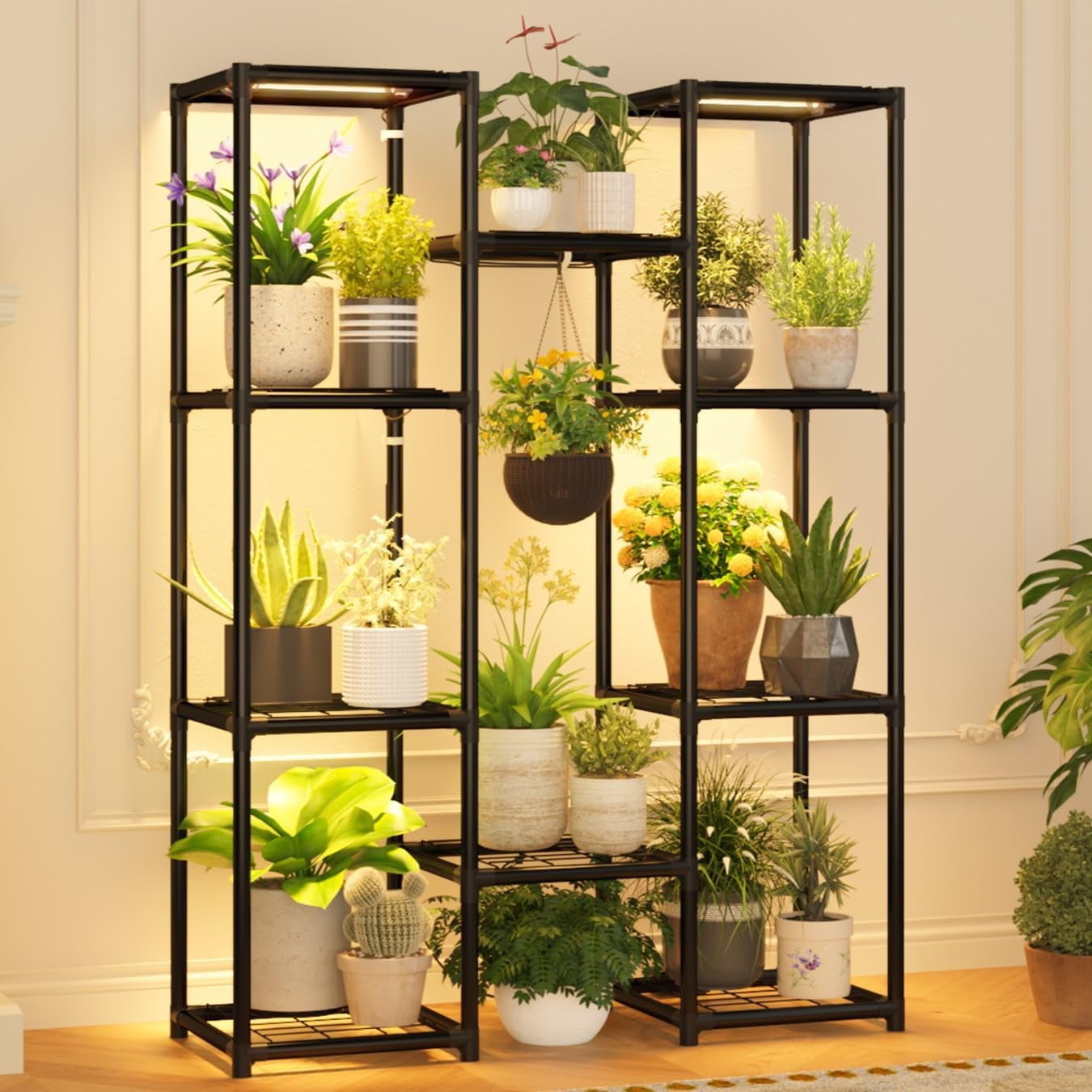 Plant Stand With Grow Lights Plant Stand Indoor Plant Shelf Metal Plant ...