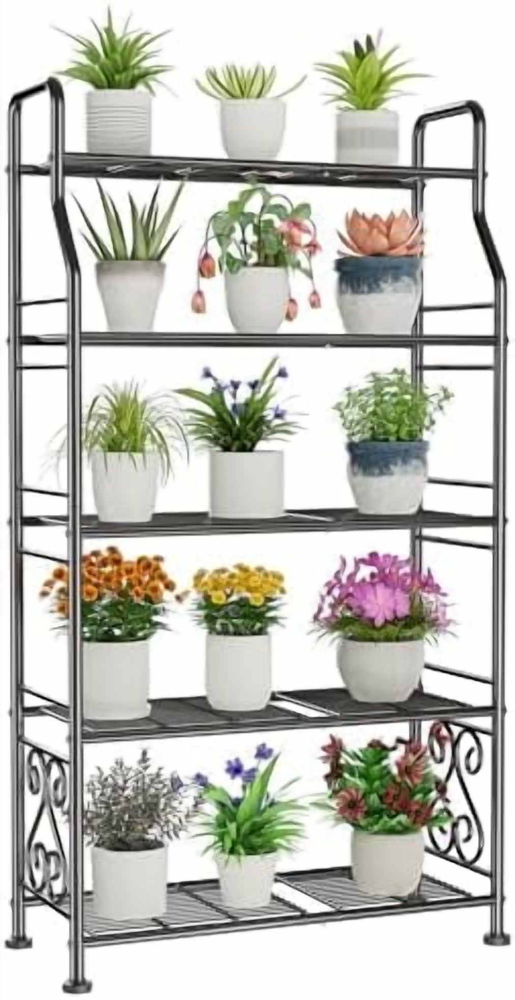 Plant Stand Indoor, 3-Tier Heavy Duty Metal Shelf for Patio & Indoor ...
