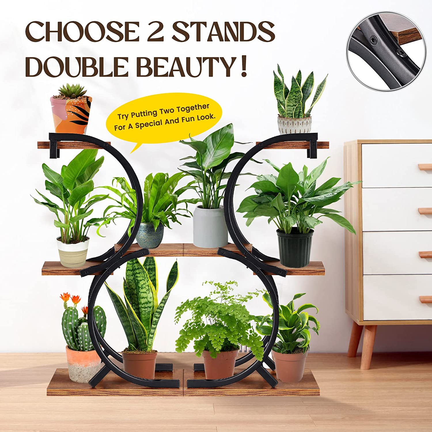 Plant Stand Indoor, 3 Tier Plant Stands For Indoor Multiple Plants ...