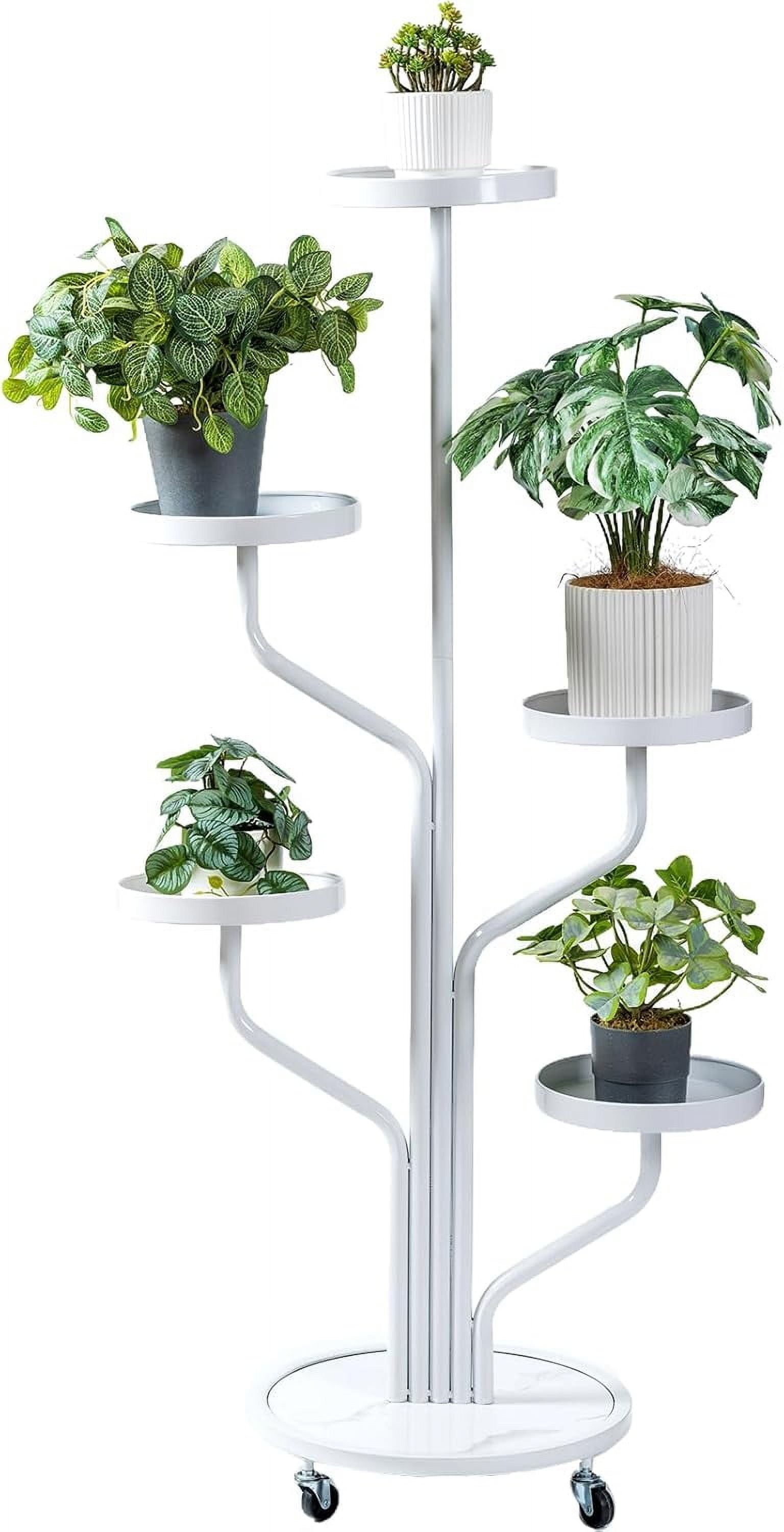 Plant Stand Indoor 5-Tier Wrought Iron Plant Stand, Metal Plant Stand ...