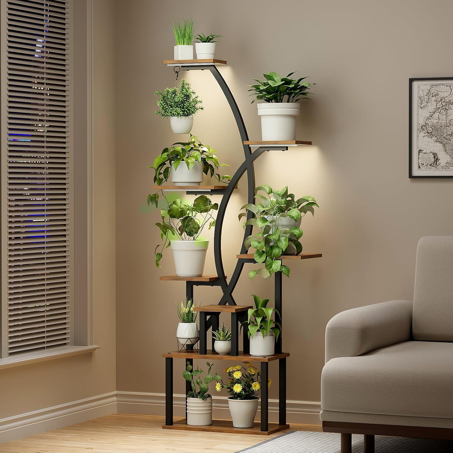 Plant Stand Indoor,8-Tier 65 inch Tall Plant Shelf for Indoor Plants ...